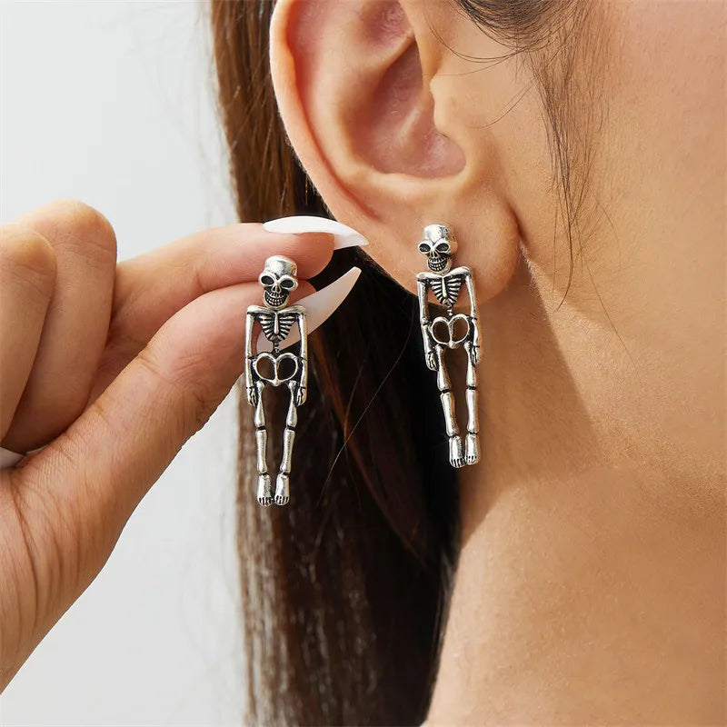 Gothic Skull Skeleton Drop Earring – DAXUEN