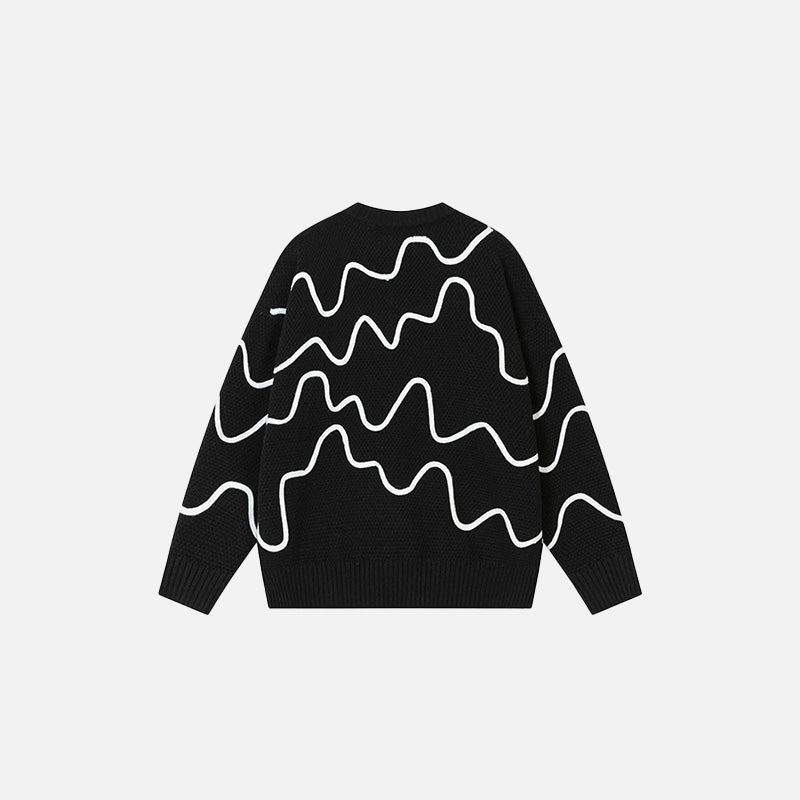 Wave Pattern Sweater – DAXUEN