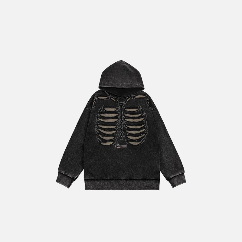 Y2K Skeletal Spine Hoodie – DAXUEN