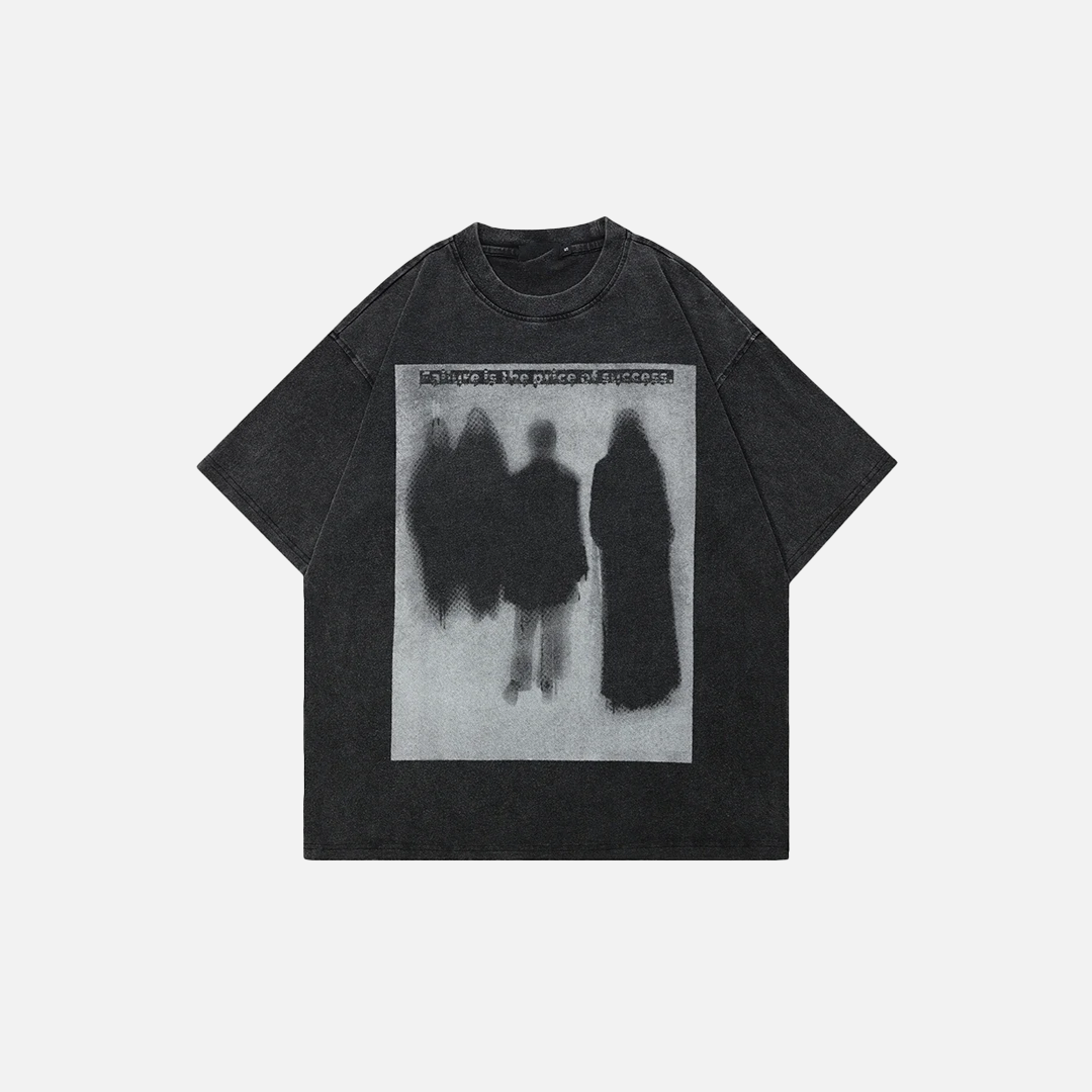 Gothic Washed Black Hip Hop Short Sleeve T-Shirt – DAXUEN