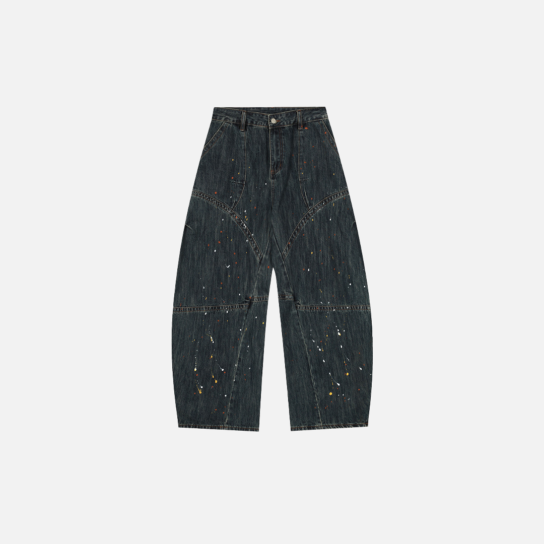 Y2K Streetwear Bold Paint Splatter Denim Jeans – DAXUEN