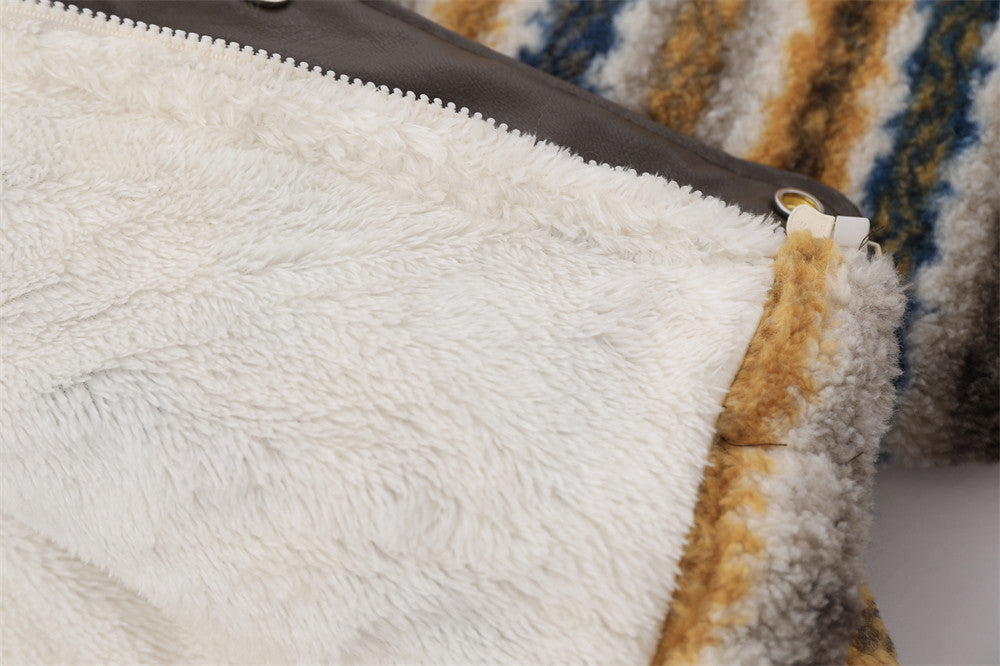 Cozy Flattering High Neck Fleece Furry Jacket – DAXUEN