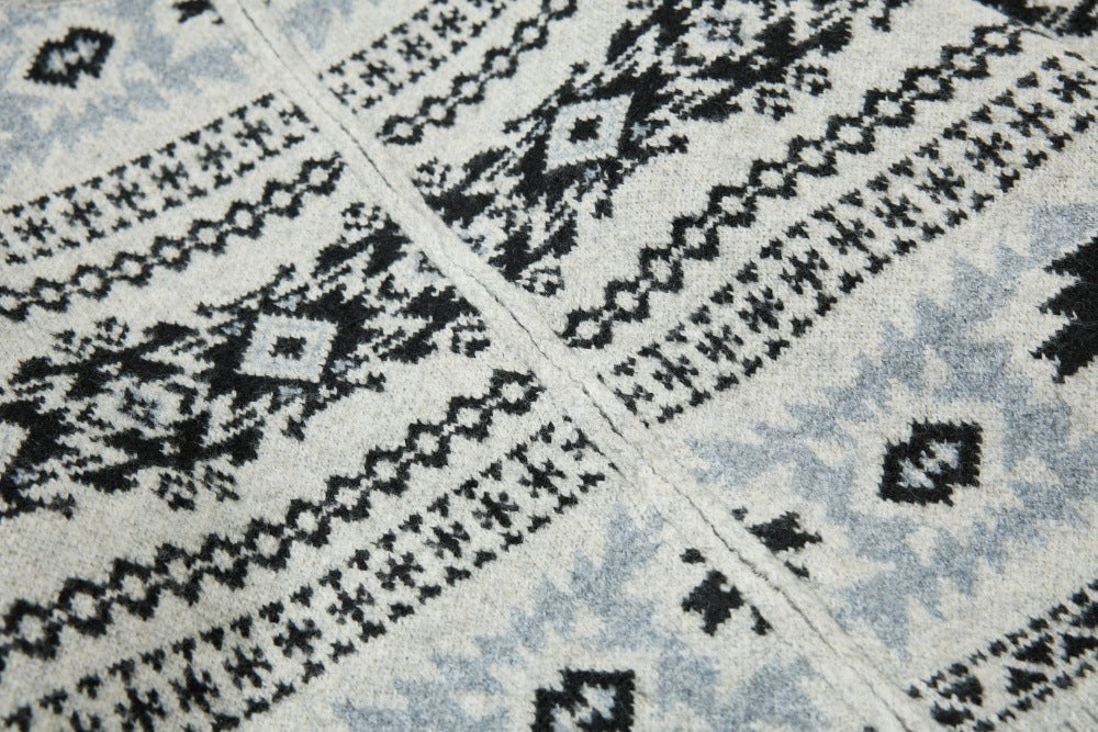 Vertical Collar Jacquard Pattern Cardigan – DAXUEN