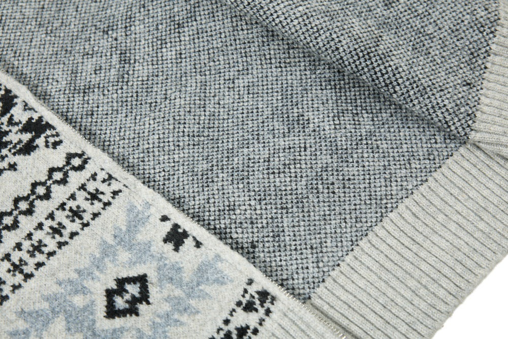 Vertical Collar Jacquard Pattern Cardigan – DAXUEN