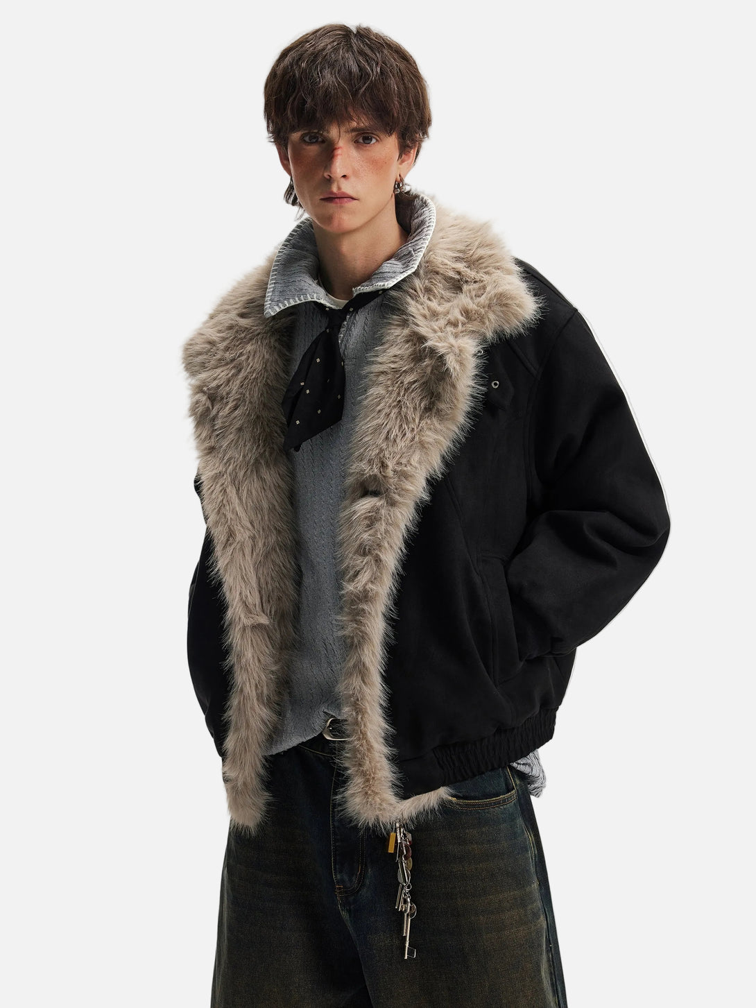 Mountain Carved Warm Cleanfit Faux Fur Jacket – DAXUEN