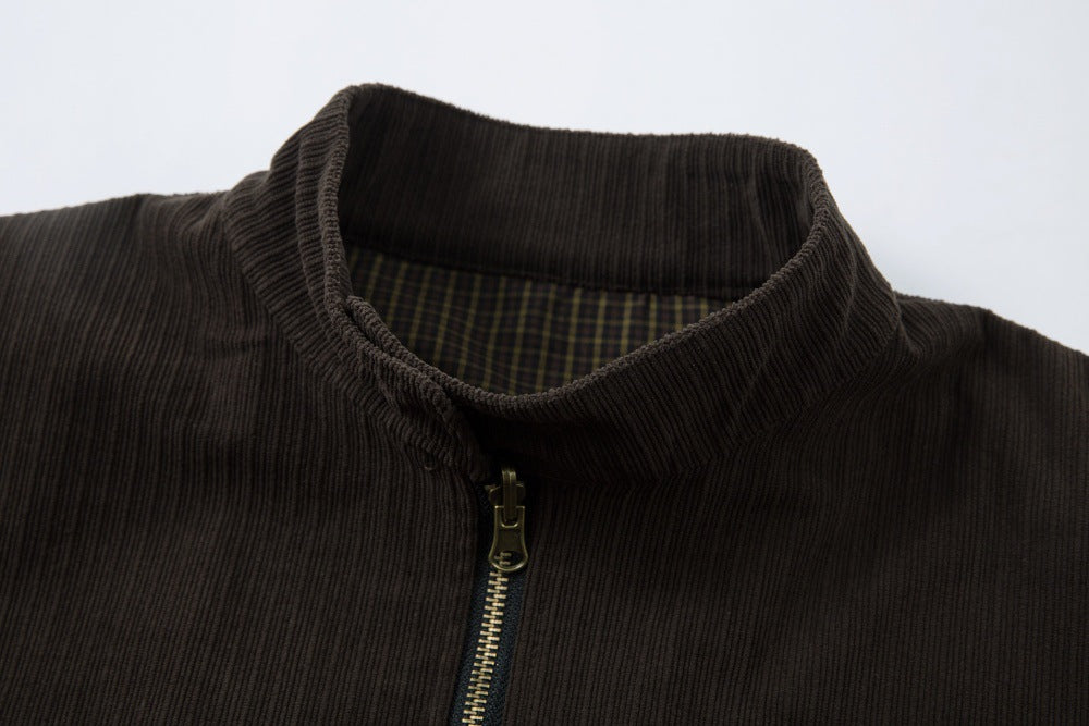 American Vibe Two Way To Wear Vertical Collar Plaid Jacket – DAXUEN