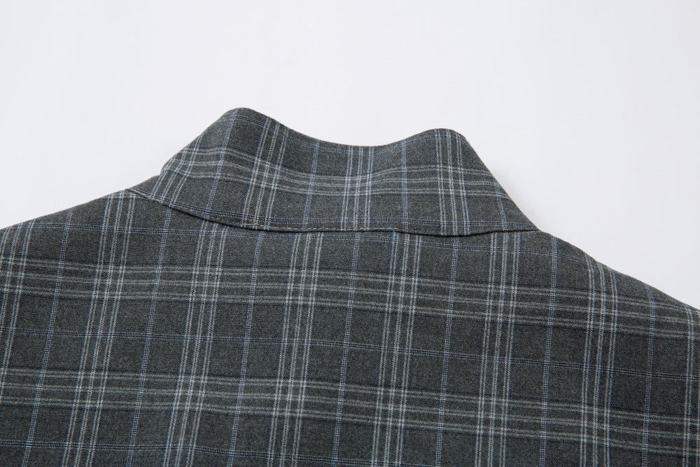 Vintage Plaid Two Way To Wear Zipper Jacket – DAXUEN