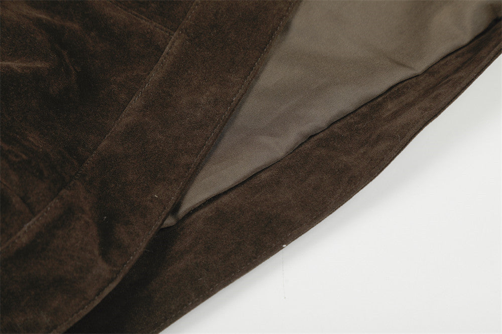 Classic Loose Fit Aviator Collar Button-Up Jacket – DAXUEN