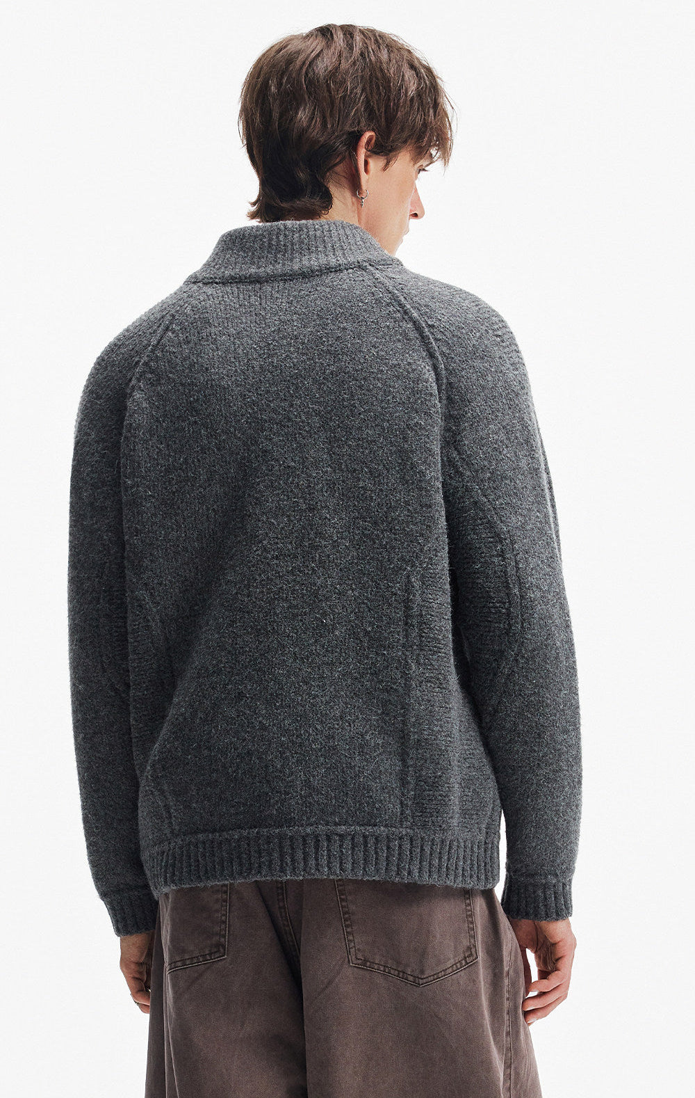 Streetwear Deconstructed Turtleneck Wool Cardigan – DAXUEN