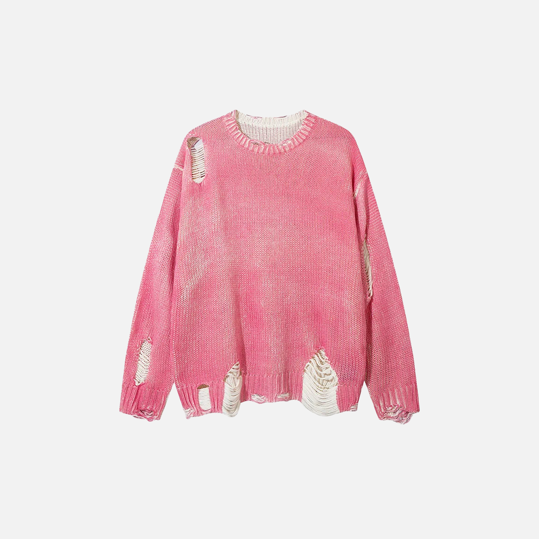 Vintage Distressed Loose Knitwear Sweater – DAXUEN