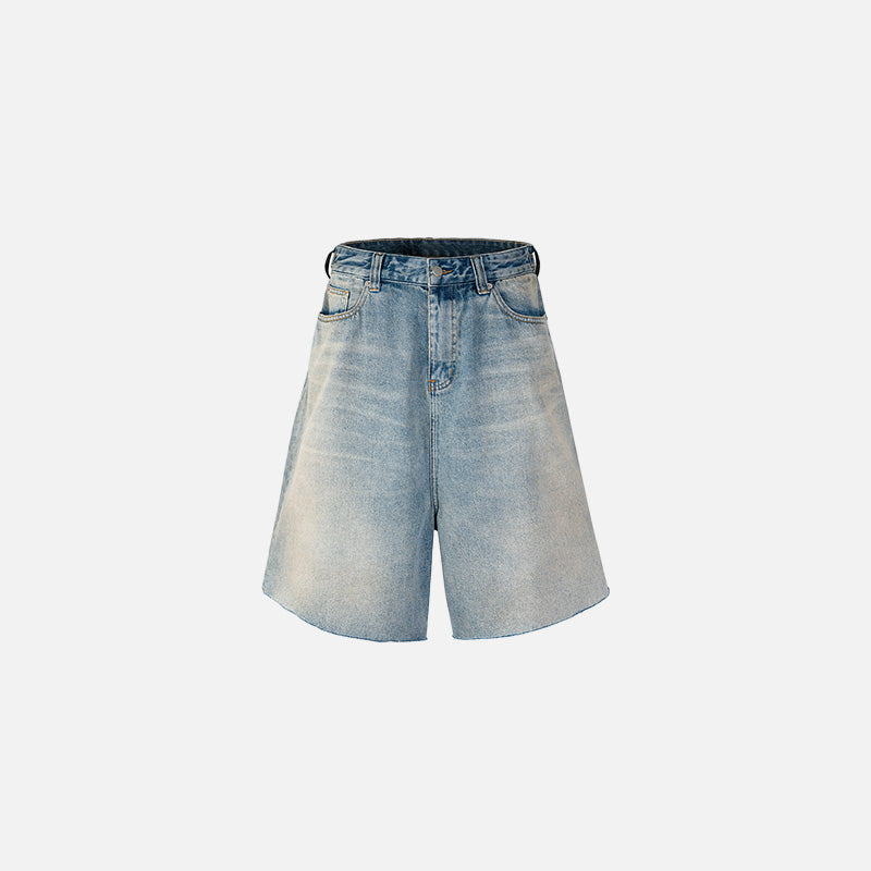 Retro Blue Washed Women's Jorts – DAXUEN