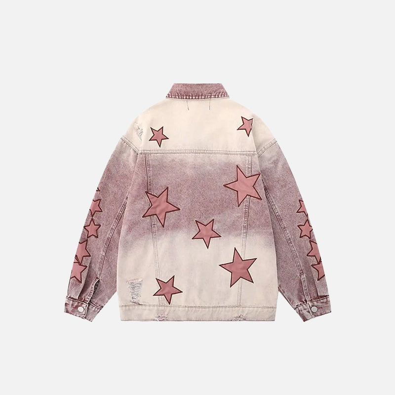Y2k Star Embroidery Denim Jacket – DAXUEN