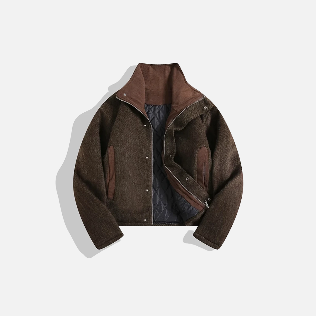 Plush Padded Korean Street Punk Casual Jacket – DAXUEN