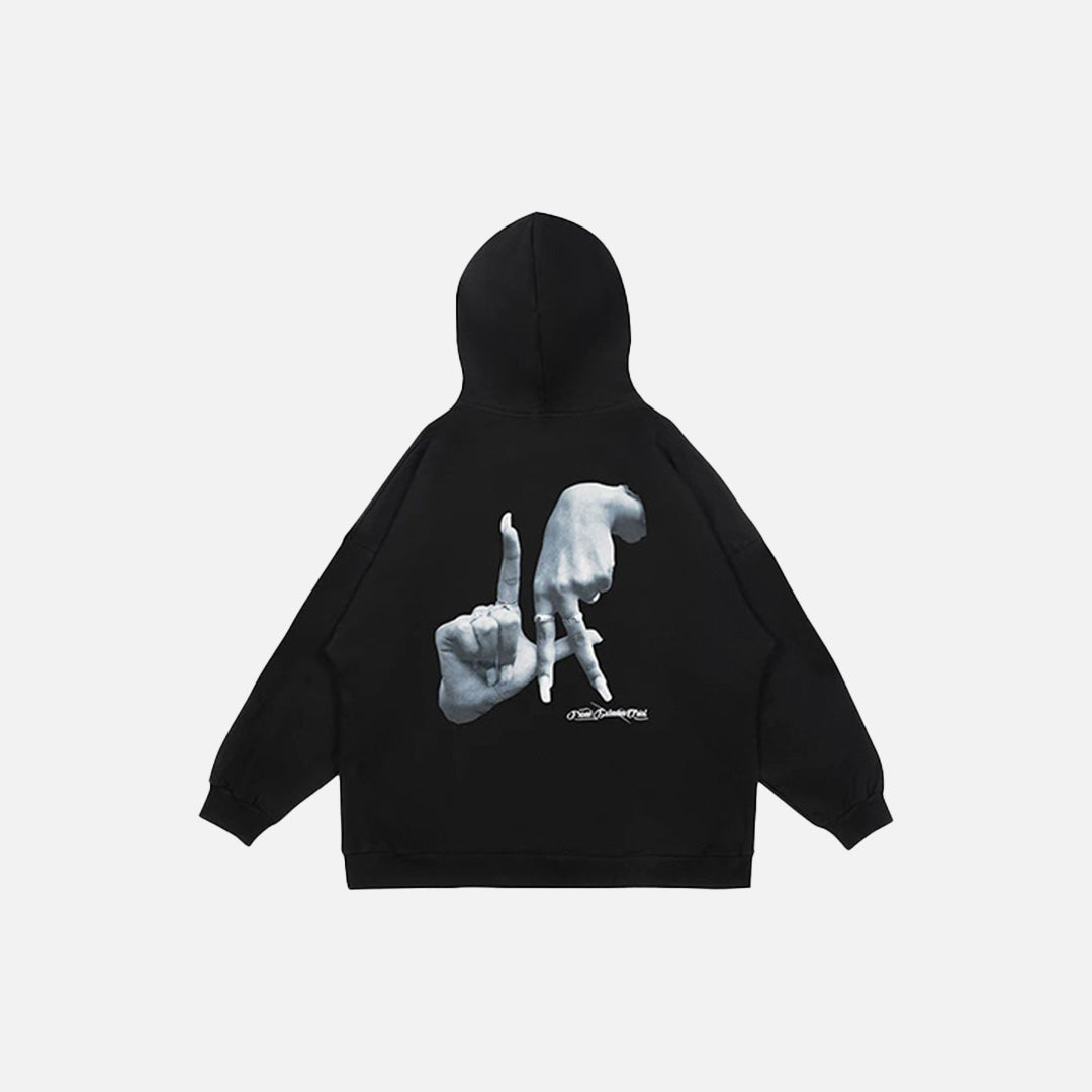 Y2K Hand Gesture Hoodie – DAXUEN
