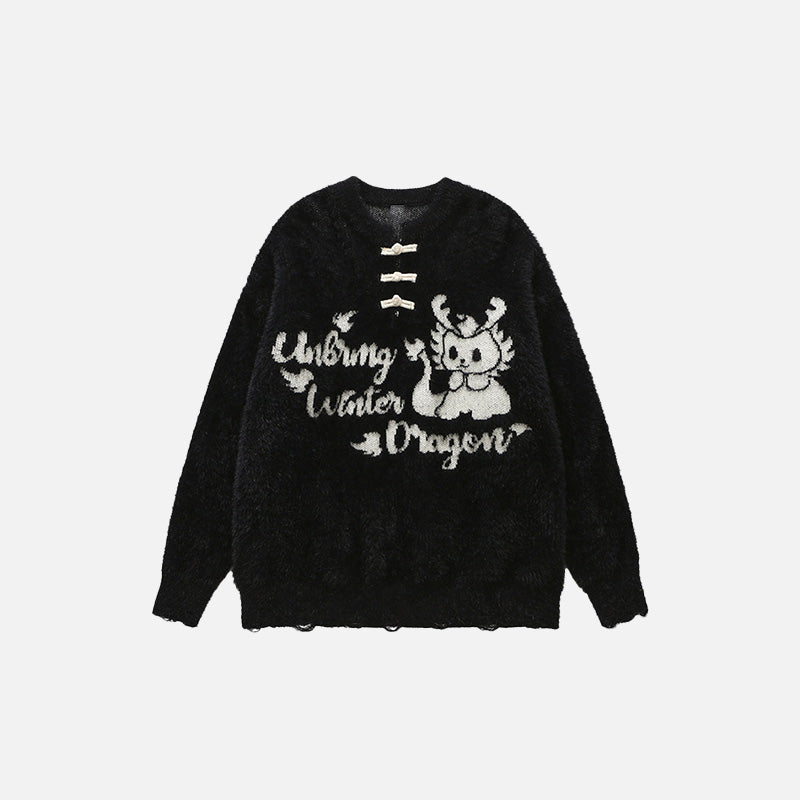 Vintage Loose Dragon Sweater – DAXUEN