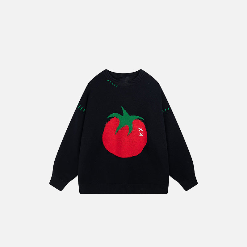 Loose Tomato Knitted Sweater – DAXUEN