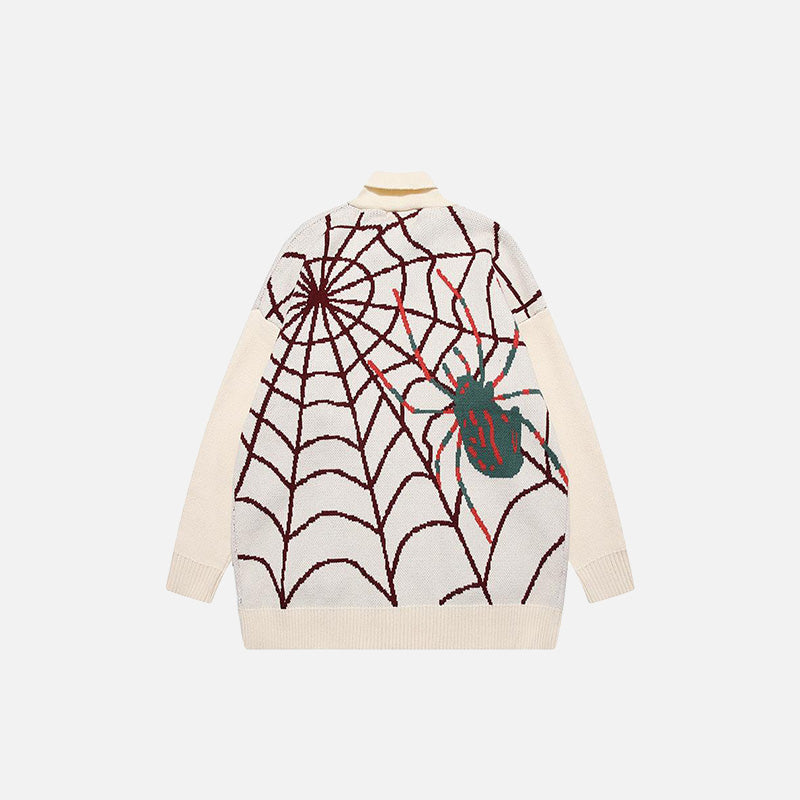 Spider Web Graphic Sweater – DAXUEN