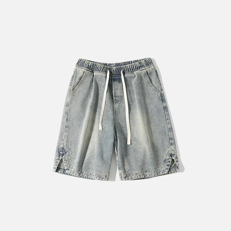 Washed Sports Denim Shorts – DAXUEN