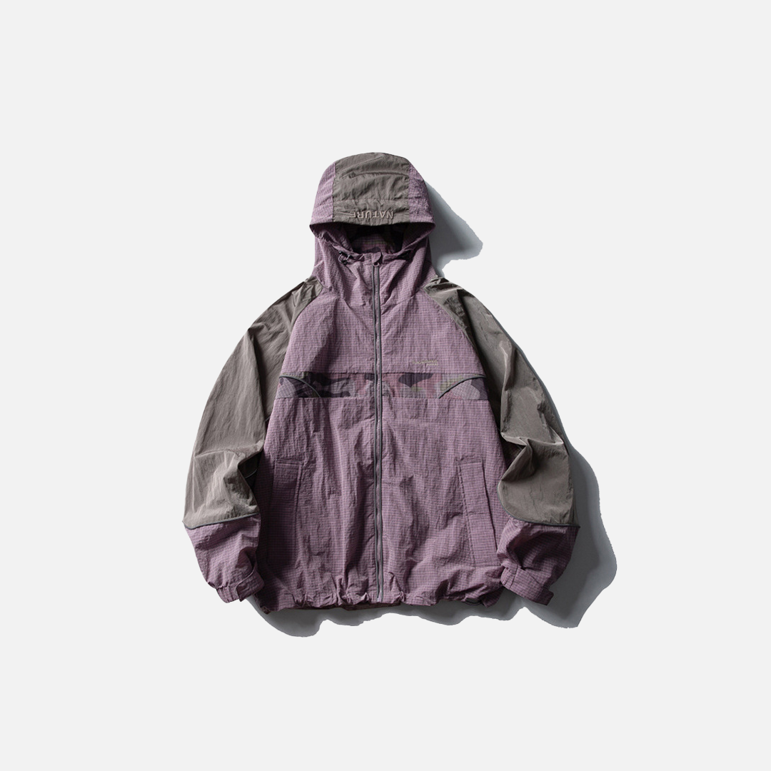 Waterproof Color Block Outdoor Hooded Winbreaker Jacket – DAXUEN
