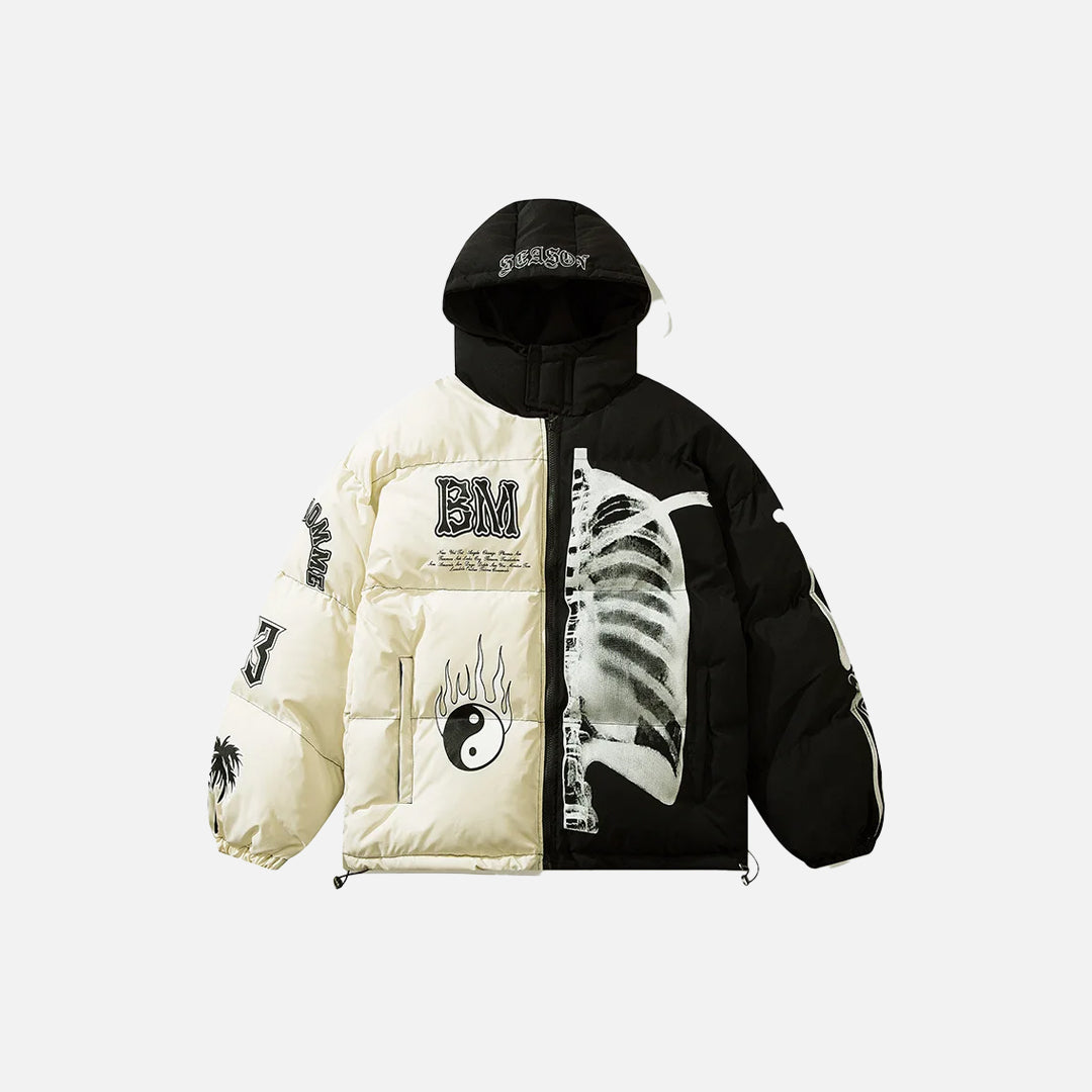 Yin Yang Club Oversized Puffer Jacket – DAXUEN