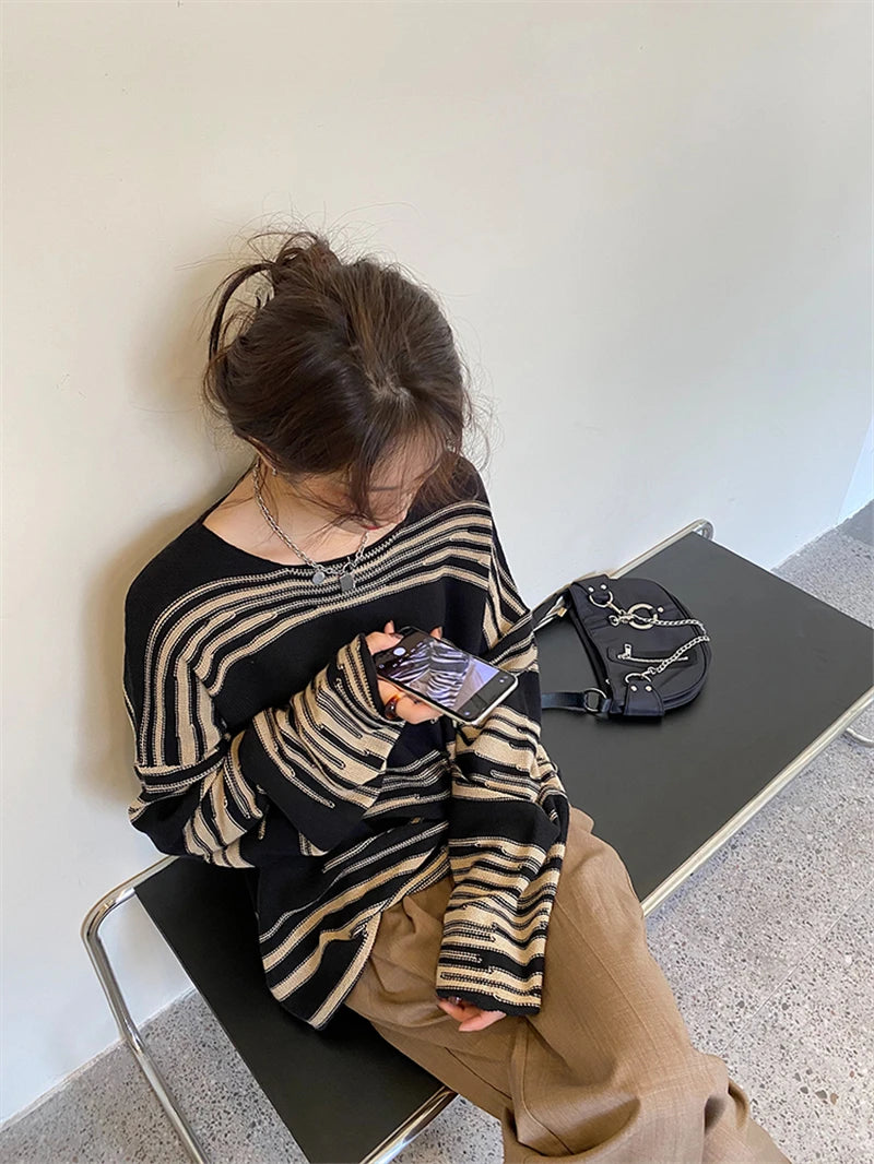 Y2K Cable Knit Sweater – DAXUEN