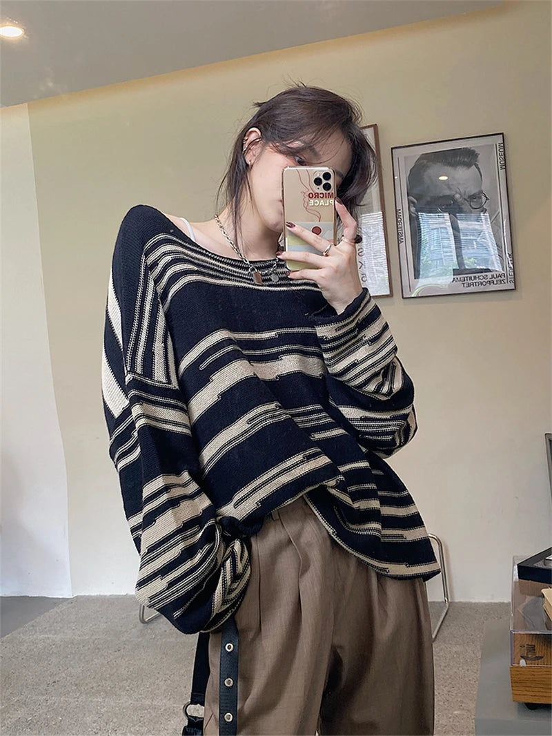 Y2K Cable Knit Sweater – DAXUEN