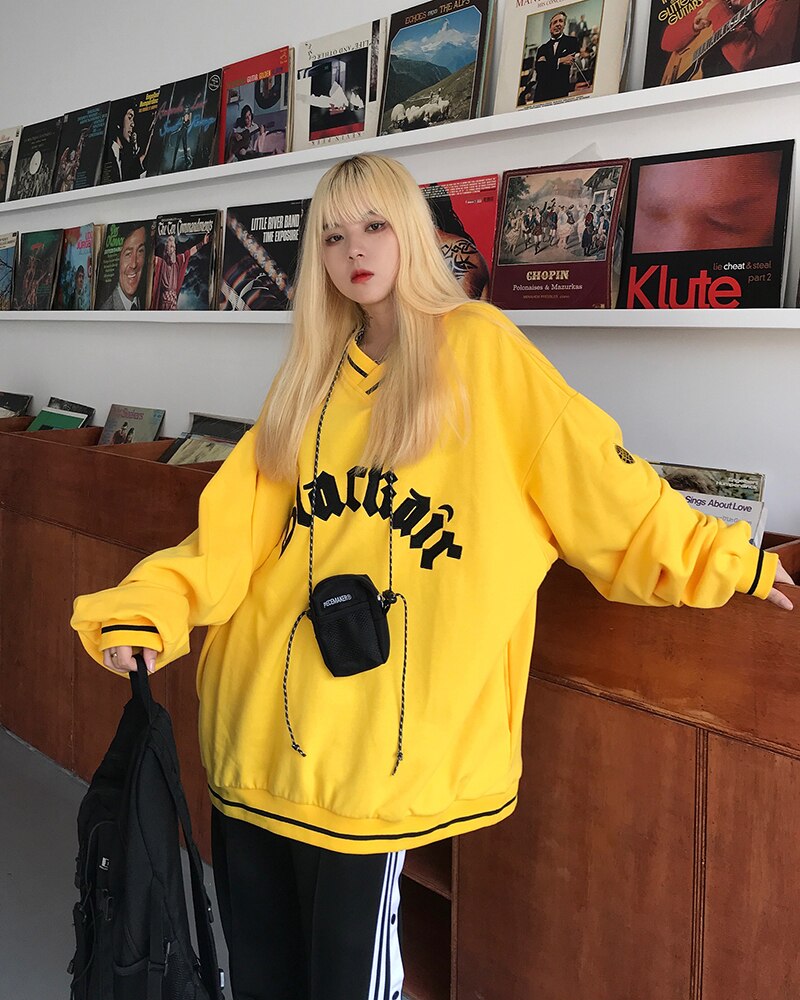 Y2K V-neck Sweatshirt – DAXUEN