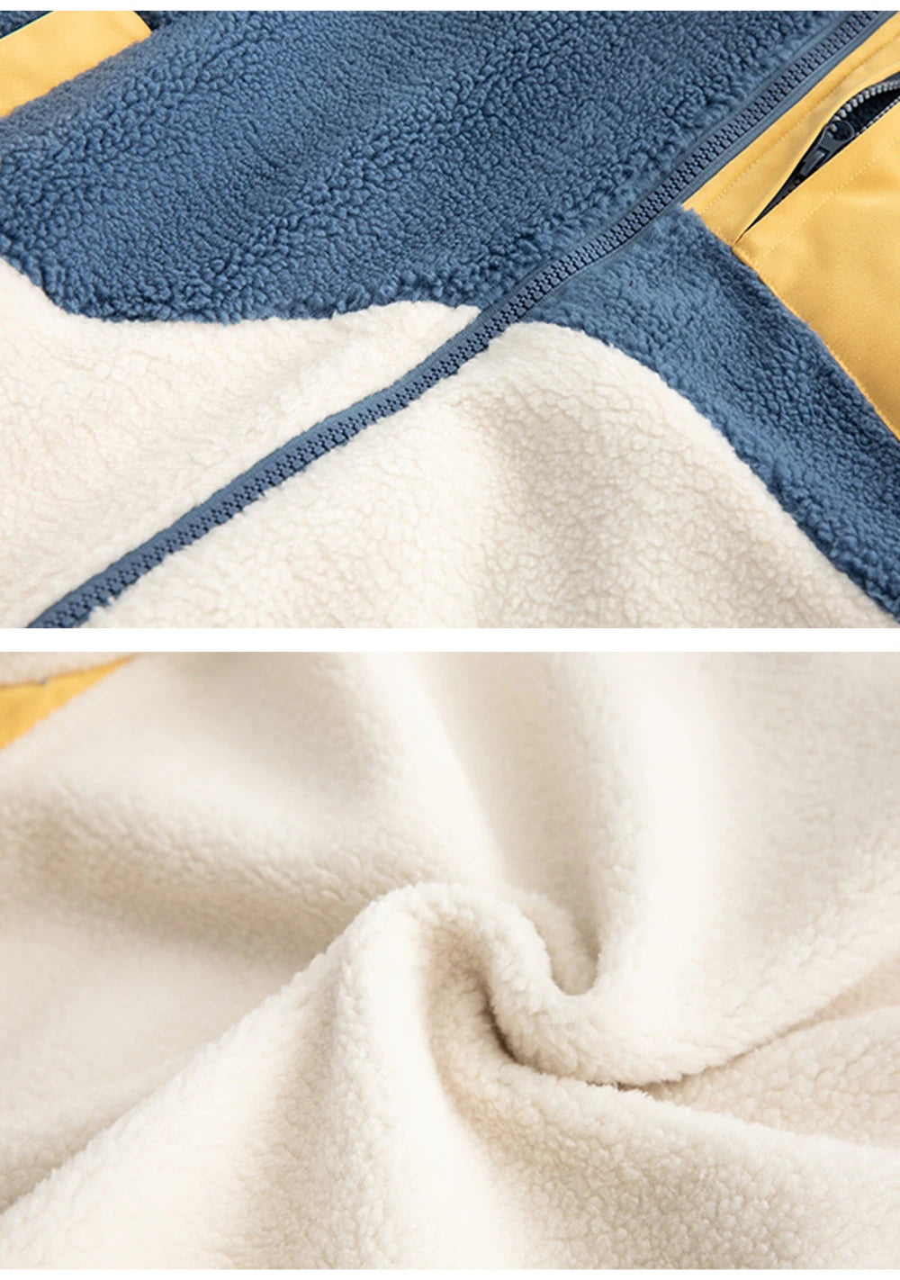 Furry Fleece Patchwork Jacket – DAXUEN