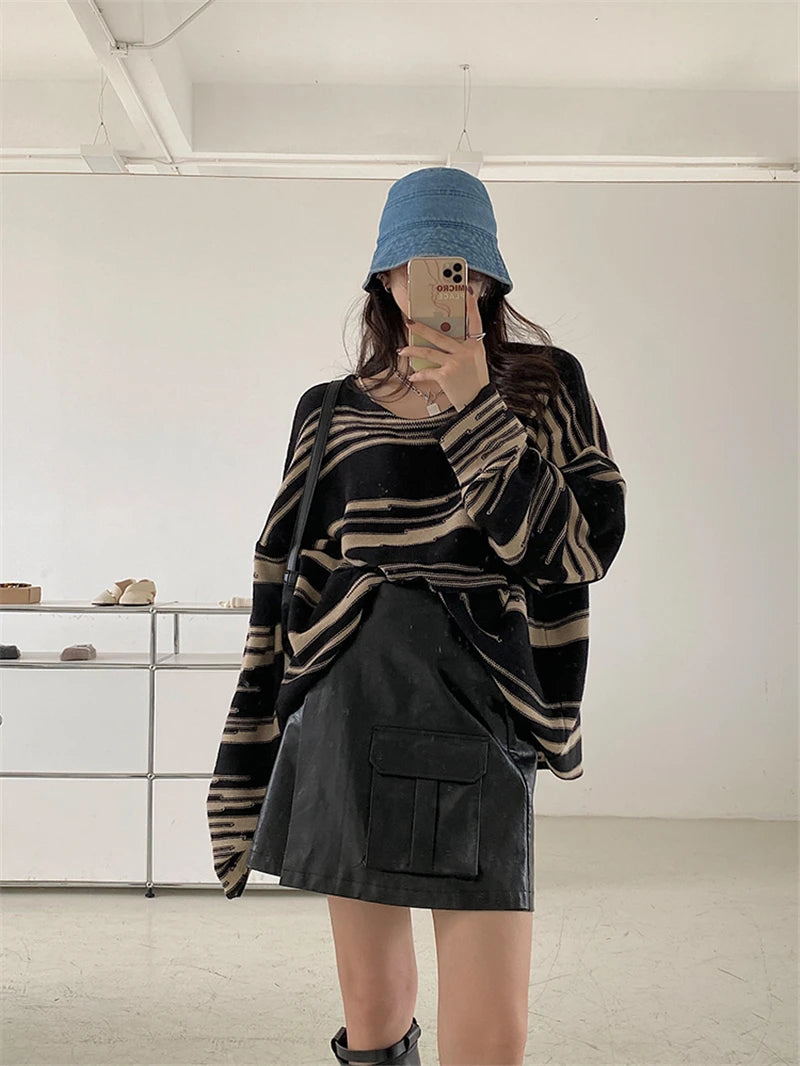 Y2K Cable Knit Sweater – DAXUEN