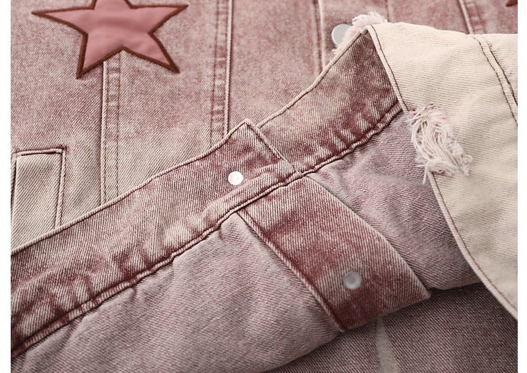 Y2k Star Embroidery Denim Jacket – DAXUEN