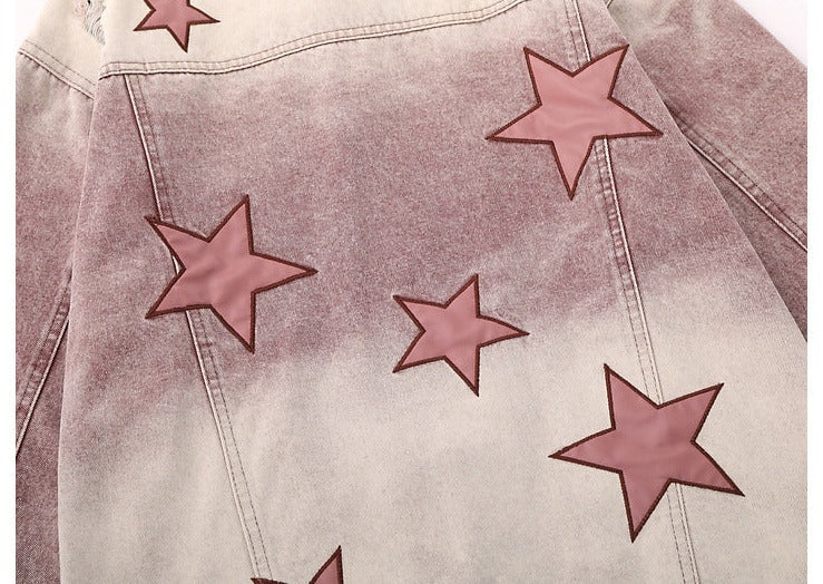 Y2k Star Embroidery Denim Jacket – DAXUEN