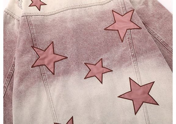 Y2k Star Embroidery Denim Jacket – DAXUEN