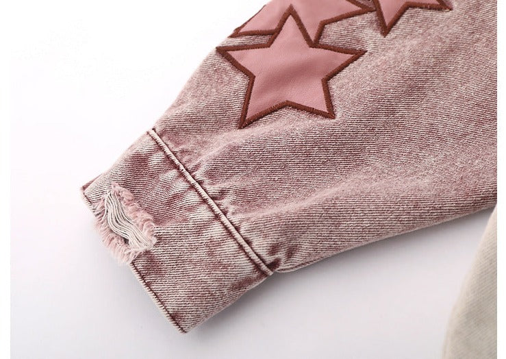 Y2k Star Embroidery Denim Jacket – DAXUEN