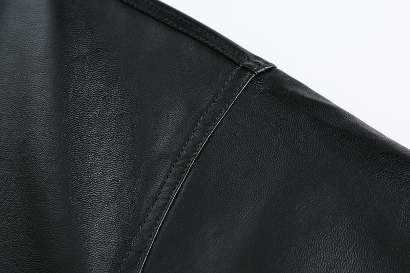 Y2K Star Patchwork Motorcycle Leather Jacket – DAXUEN