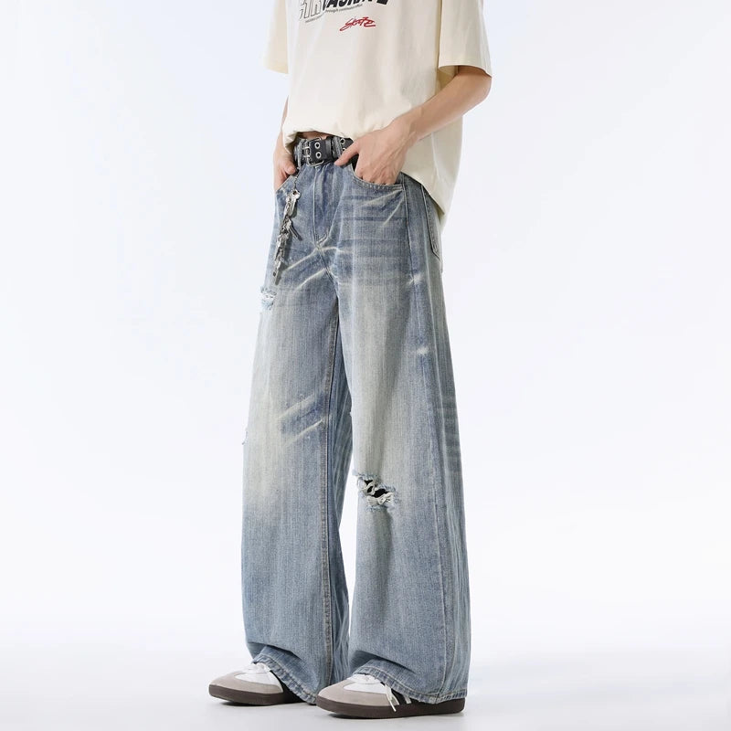 Summer Ripped Hole Wide Leg Jeans – DAXUEN