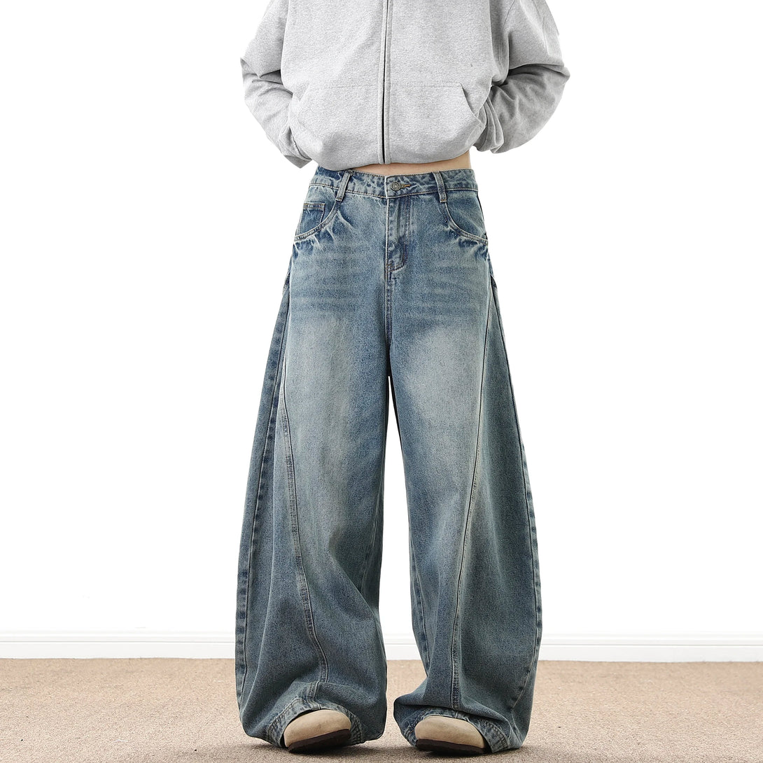 Baggy Handsome Wide Leg Denim Jeans – DAXUEN
