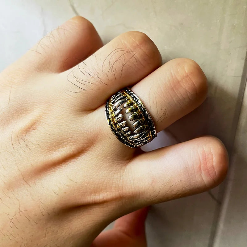 Handmade Devil Teeth Denture Ring – DAXUEN