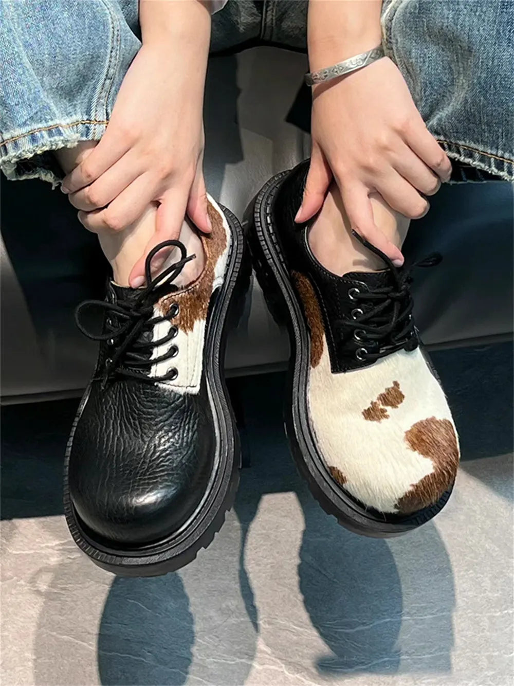 Retro Vintage Lace-Up Derby Shoes – DAXUEN