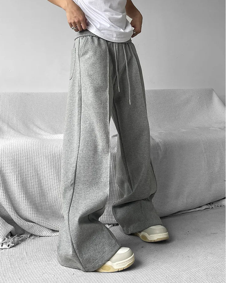Y2K Versatile Classic Solid Wide Leg Jogger – DAXUEN