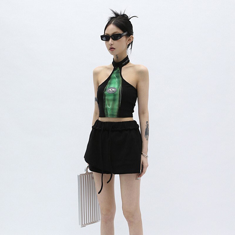 Y2k Punk Halter Tops – DAXUEN