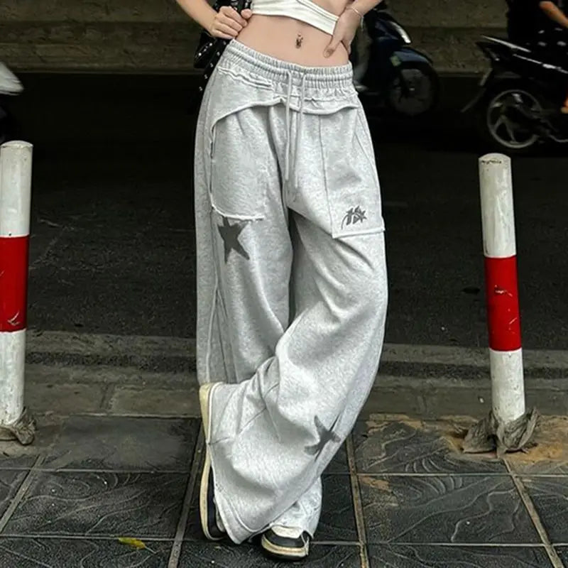 American Star Printed Casual Wide Sweatpants – DAXUEN