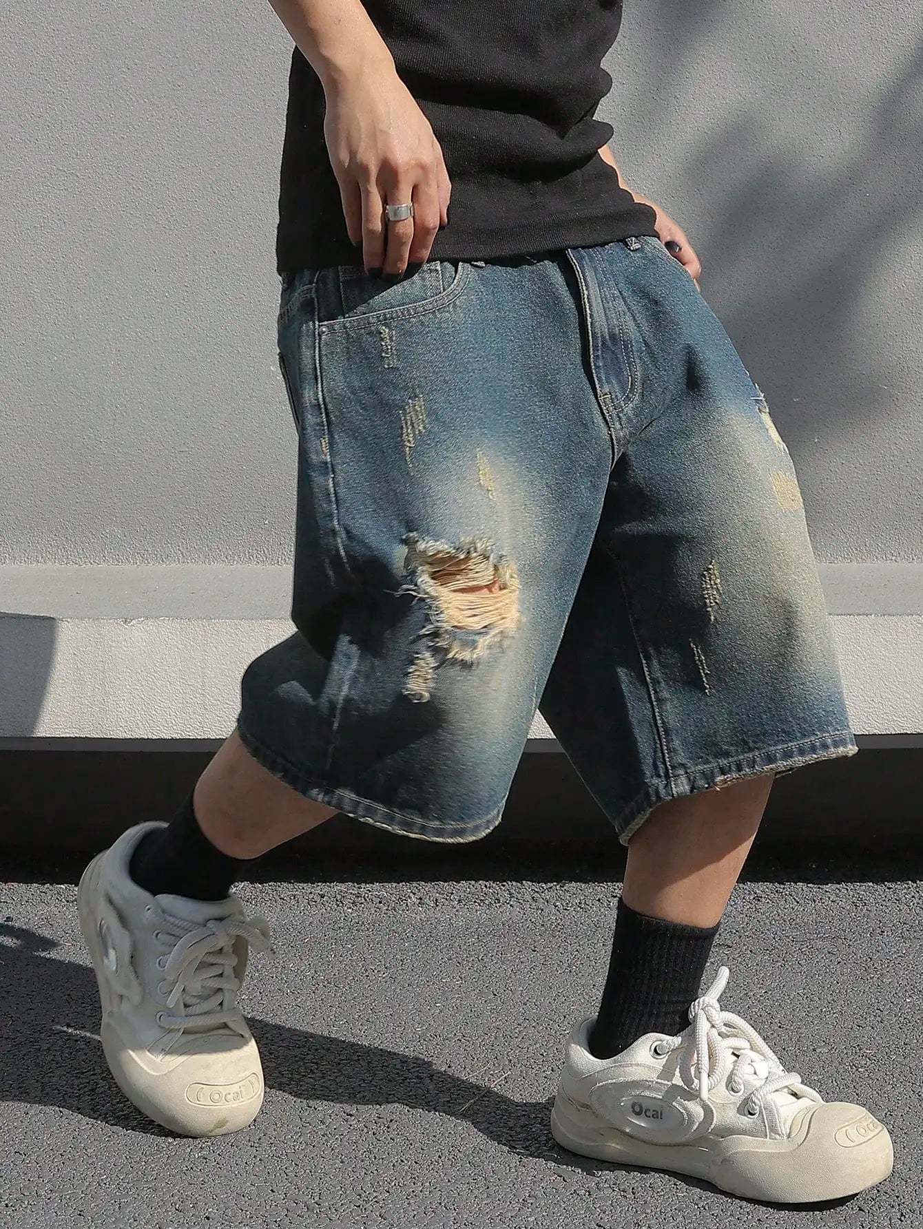 Y2K Ripped Jorts – DAXUEN