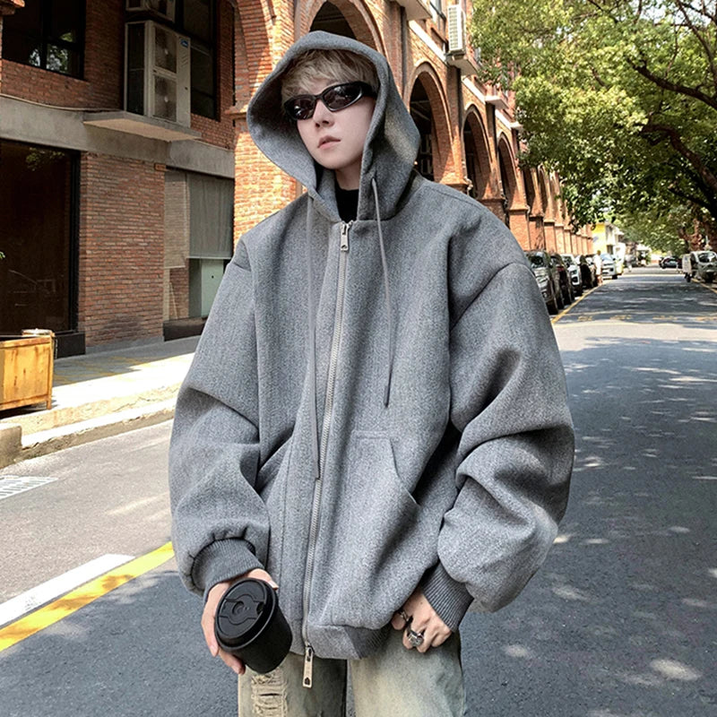 Oversized Zip-Up Hoodie – DAXUEN
