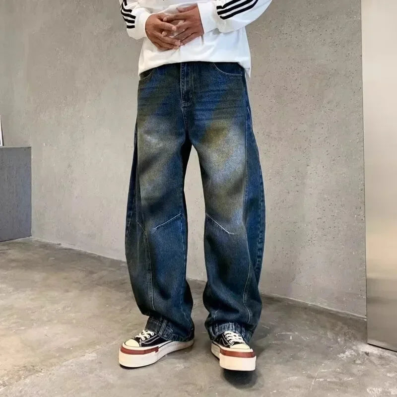 Cool Retro Graffiti Painted Punk Baggy Jeans – DAXUEN