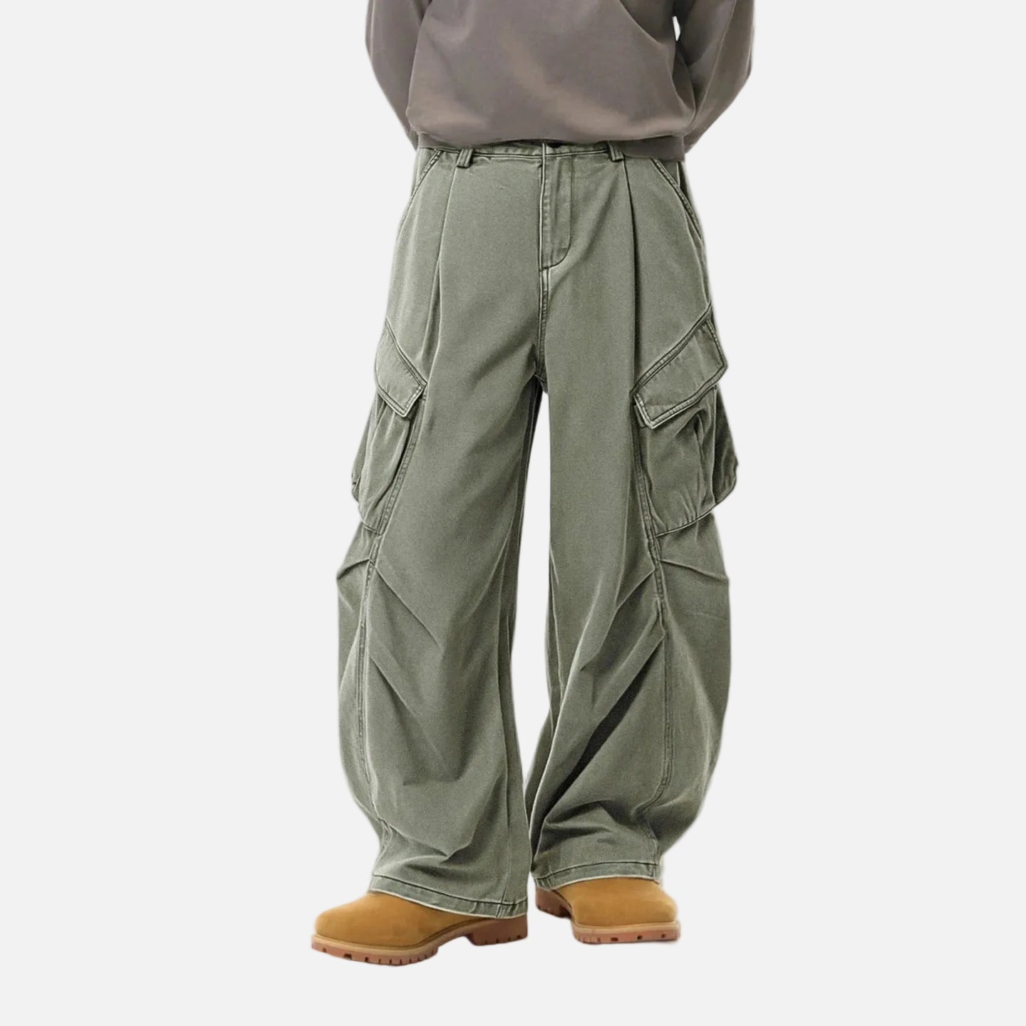 Streetwear Wrinkle Design Cargo Wide Leg Pants – DAXUEN