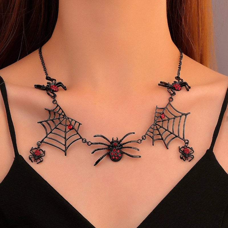 Gothic Festival Spider Web Chain Necklace – DAXUEN