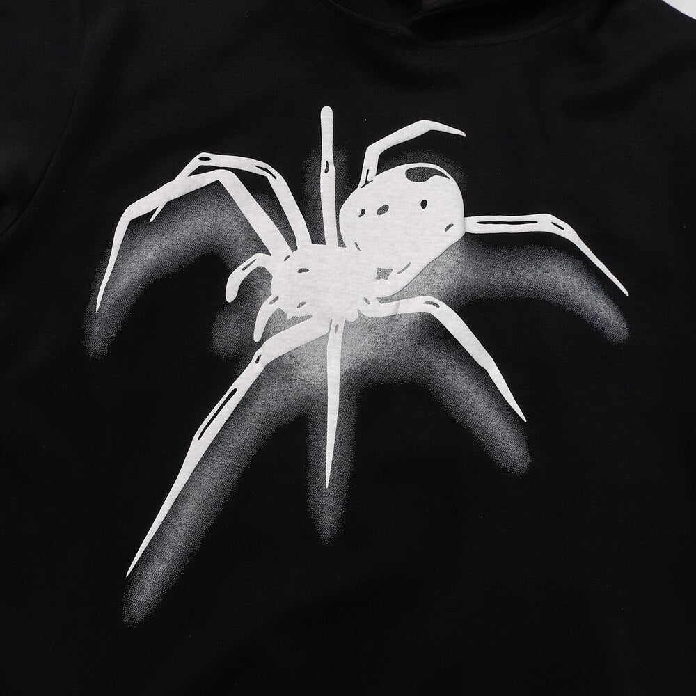 Y2K Spider Graphic Print Hoodie – DAXUEN