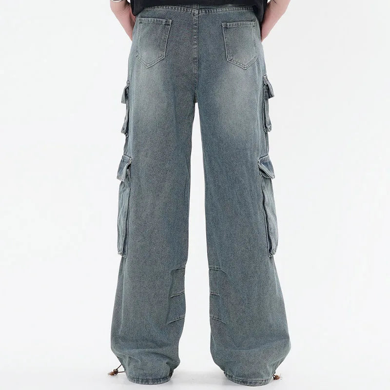Y2K Baggy Multi Pocket Denim Pants – DAXUEN