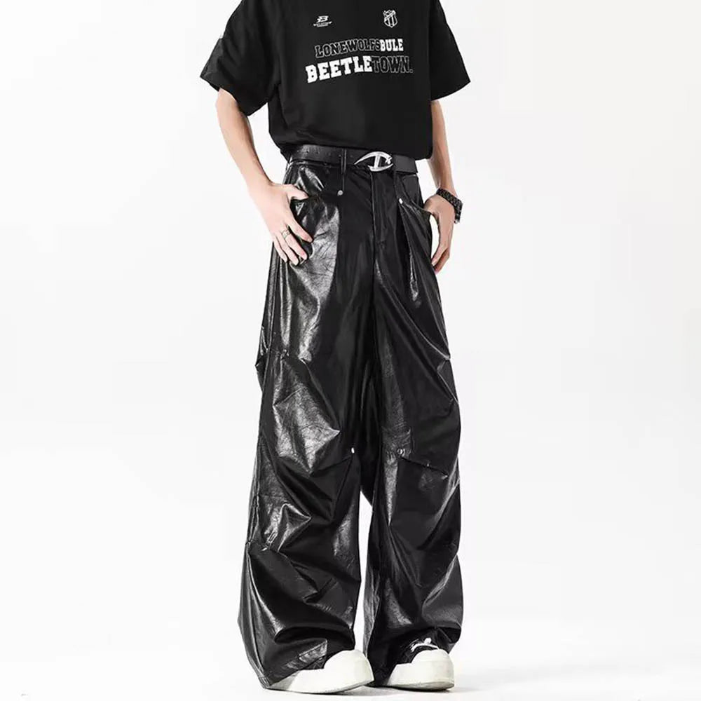 Versatile American Style Gothic Leather Pants – DAXUEN