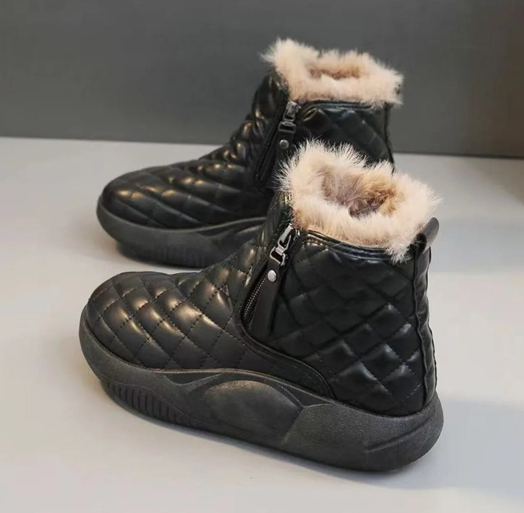 Chunky Winter Quilted Snow Zipper Boot – DAXUEN